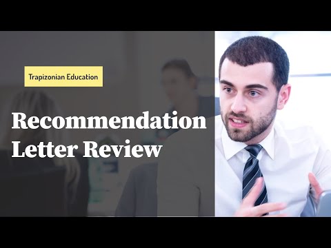 College Recommendation Letter Review Service | Trapizonian Education 🎓😉