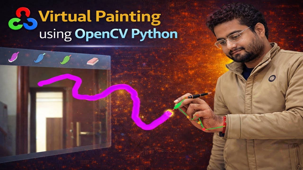 Virtual Painting using OpenCV Python | Computer Vision Projects