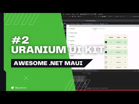 #02 Awesome .NET MAUI - Uranium UI Kit: DataGrid, TabView and more controls