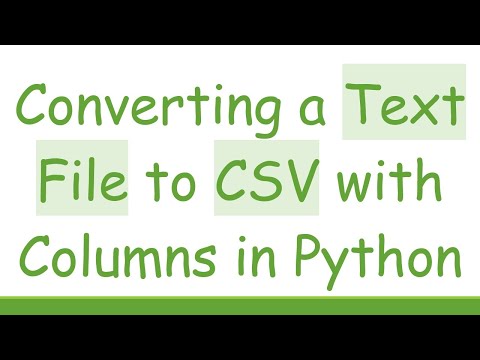 Converting a Text File to CSV with Columns in Python