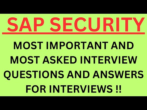 "SAP SECURITY", Most Asked Interview Q&A in "SAP Security" Interviews !! #sapabap #sapbasis #sapfico