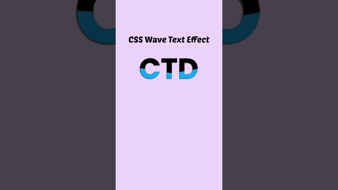 CSS Text Water Wave Effect || CSS water wave Animation