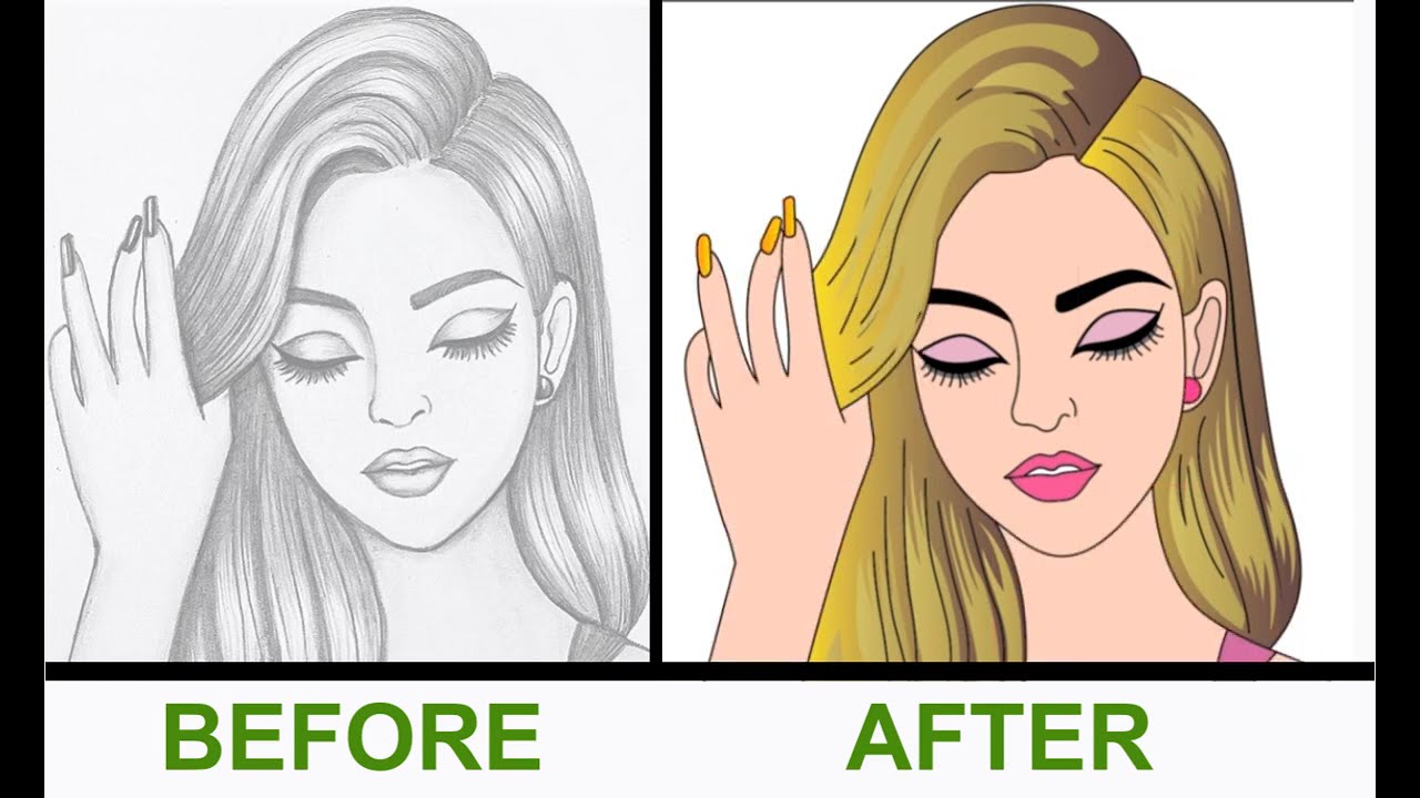 Vector Tracing | Beautiful Girl Face | Adobe illustrator | Fiverr