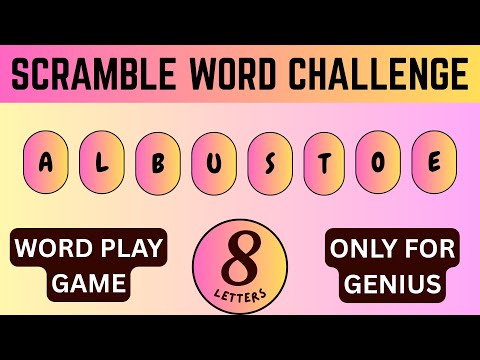 Guess The word | 8 LETTER Word | Word Association - Scramble Word Challenge 08 By Mindful Mosaic 2.0