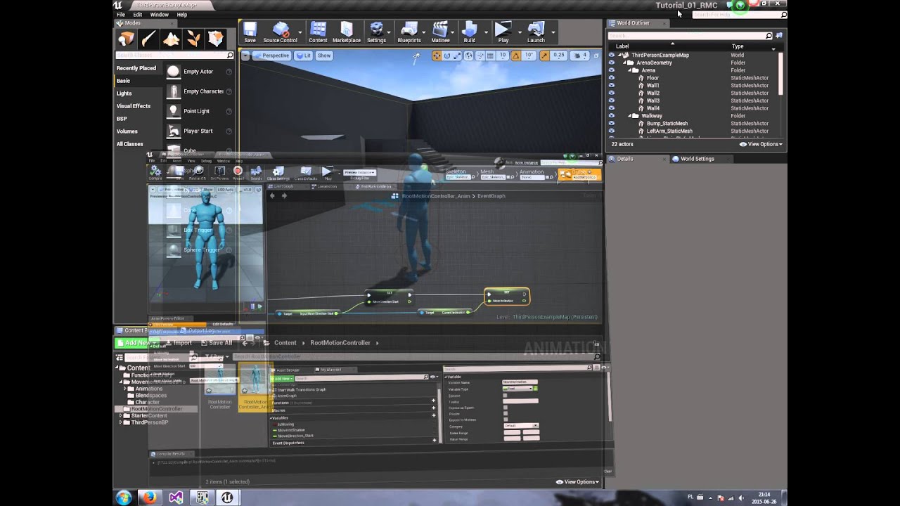 [Tutorial] UE4 Root Motion Controller 03 - Smooth run leaning and quick turning