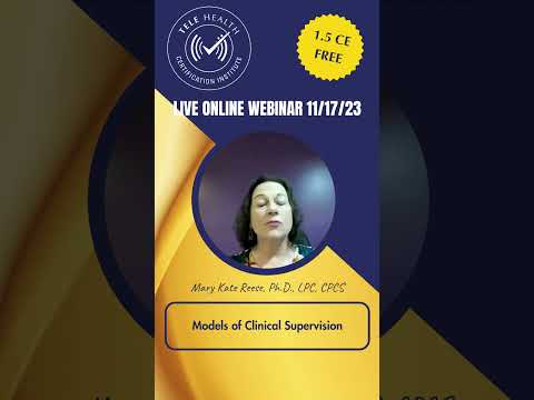 Models of Clinical Supervision, 11/17/23