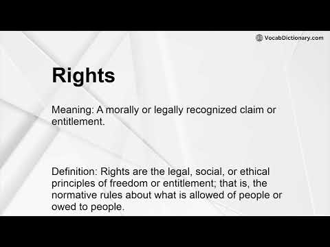 Rights Meaning