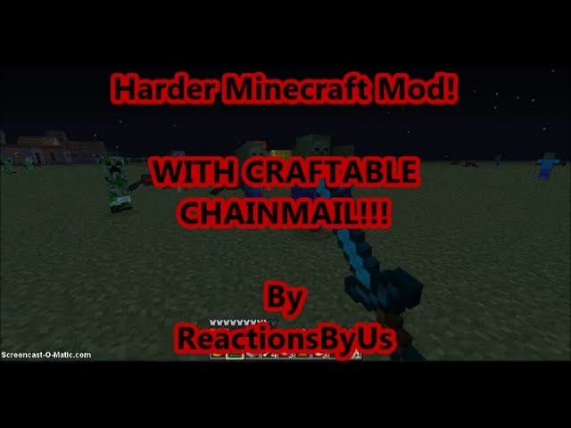 Harder Minecraft(With Craft-able Chainmail Armor Set!) Minecraft Mod