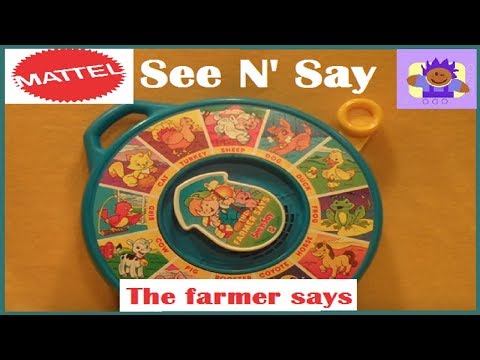 1996 Mattel The Farmer Says See N' Say