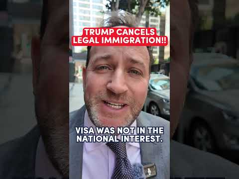So trump is trying to cancel legal immigration too? Have any of you dealt with something like this?