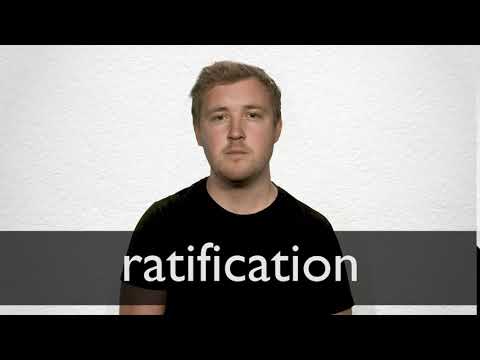 How to pronounce RATIFICATION in British English