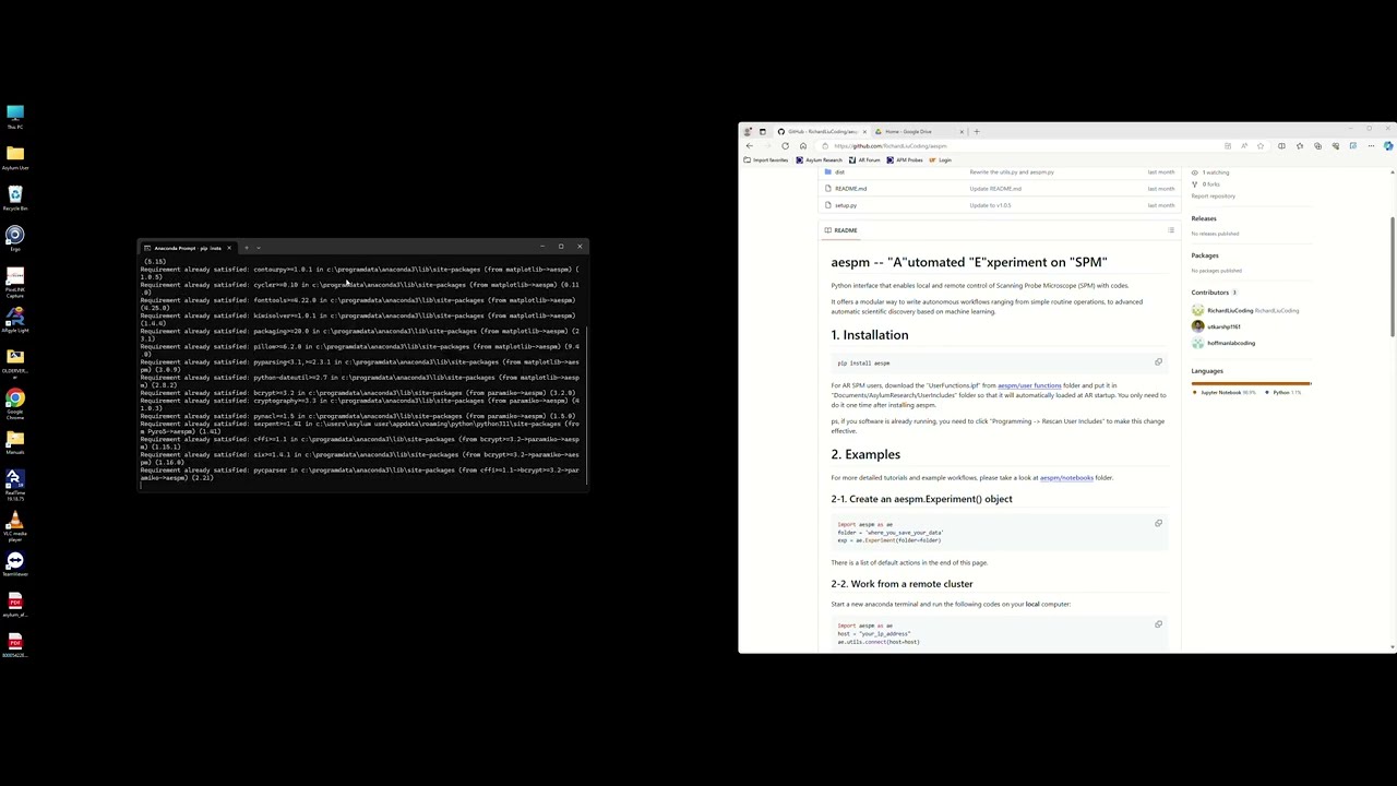 GitHub - RichardLiuCoding/aespm: Python interface that enables local and remote control of AR ...