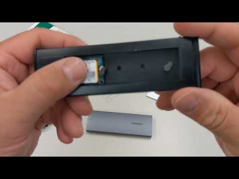 UGREEN M.2 NVMe ssd hard drive enclosure USB-C adapter Amazon first time setup install SSD