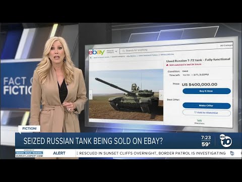 eBay listing for used Russian tank seized by Ukrainians?