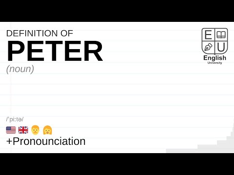 PETER meaning, definition & pronunciation | What is PETER? | How to say PETER