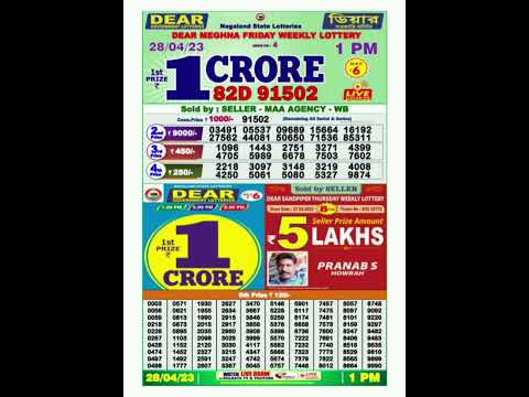 Nagaland lottery result today 1pm - 28/04/2023 - morning Nagaland State Lottery Result Pdf