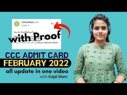 CCC Admit Card February 2022 | How to Download CCC Admit Card Feb 2022 CCC Exam | NIELIT CCC