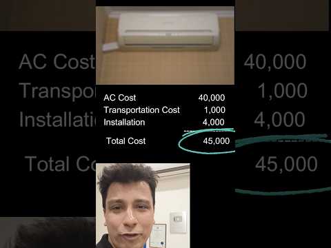 Why I recorded AC in Accounts books at 45k when I purchased at 40k #accounting #accountancy
