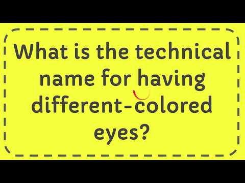 What is the technical name for having different-colored eyes?