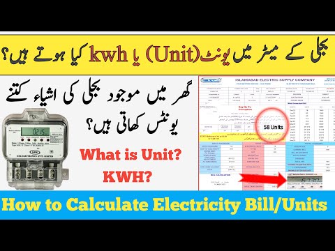 What is Unit/KWH?monthly Electricity Units consumption of different home appliances/kwh calculation