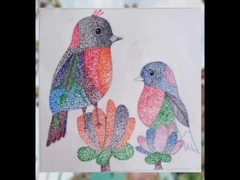 Bird stippling art | Mansvi's art