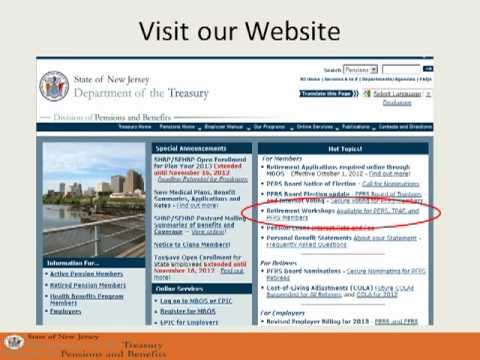 PERS/TPAF - Registering for Retirement Seminars & webinars