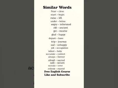 Similar Words #education #englishlearning #vocabulary