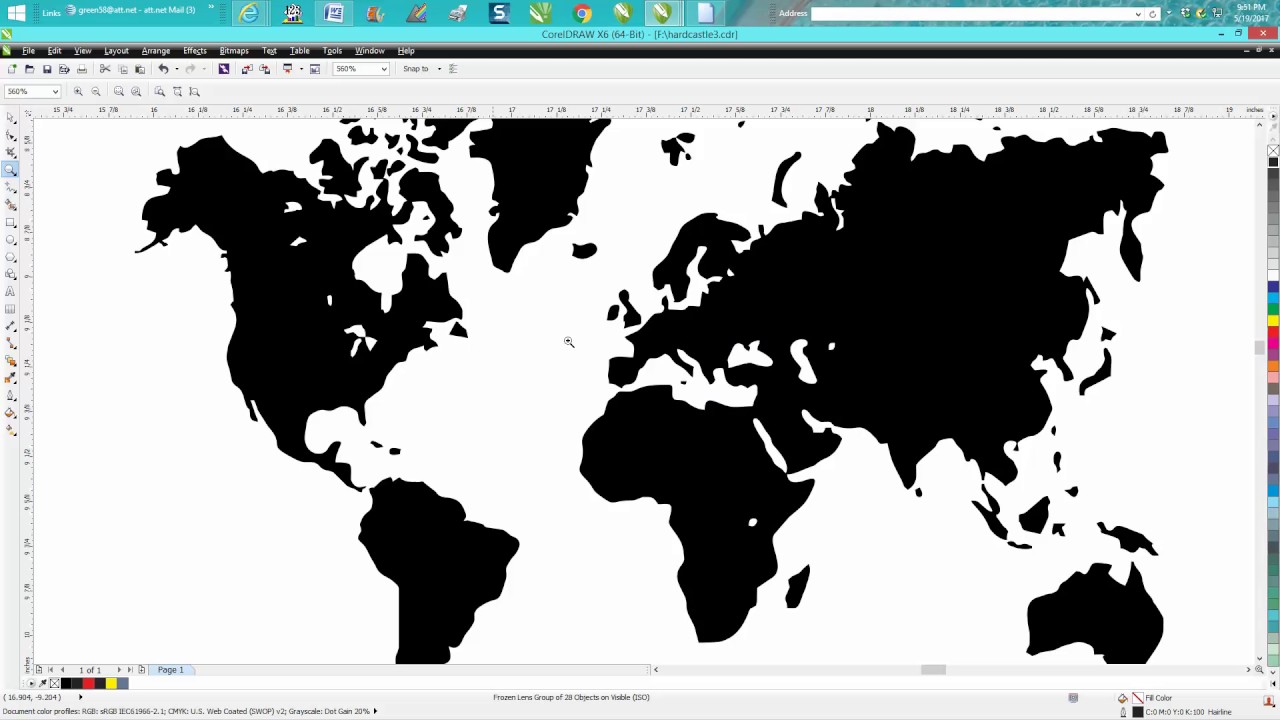 Corel Draw Tips & Tricks World Globe Map