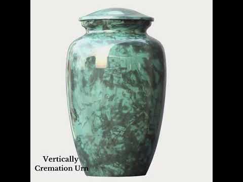 Royal Green Cremation Urn for Human Ashes - Adult Funeral Urn Handcrafted - Affordable Urn for Ashes