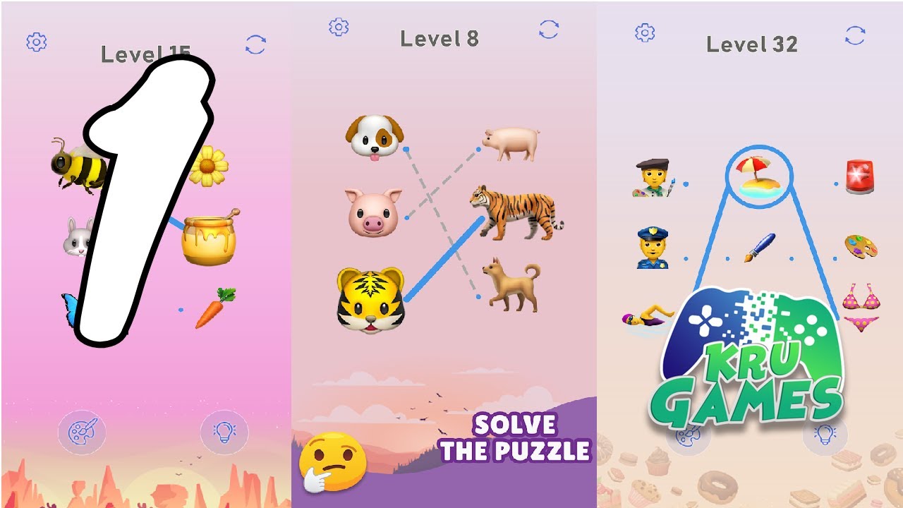 Connect Emoji Puzzle Gameplay Walkthrough #1 (Android, IOS)