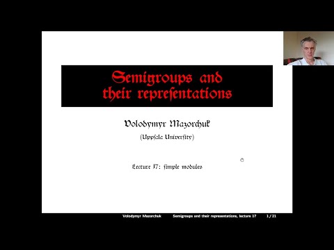 Semigroups and their representations. Lecture 17: simple modules (by W. Mazorchuk)