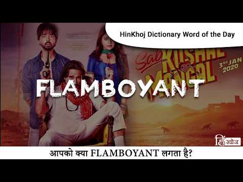 Flamboyant In Hindi - HinKhoj Dictionary