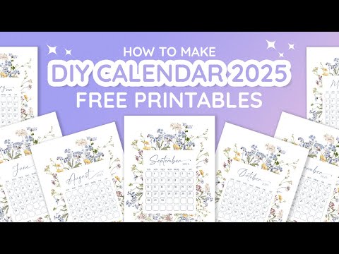 Printable Calendar 2025 Template, Free Calendar Printable Calendar DIY Printing