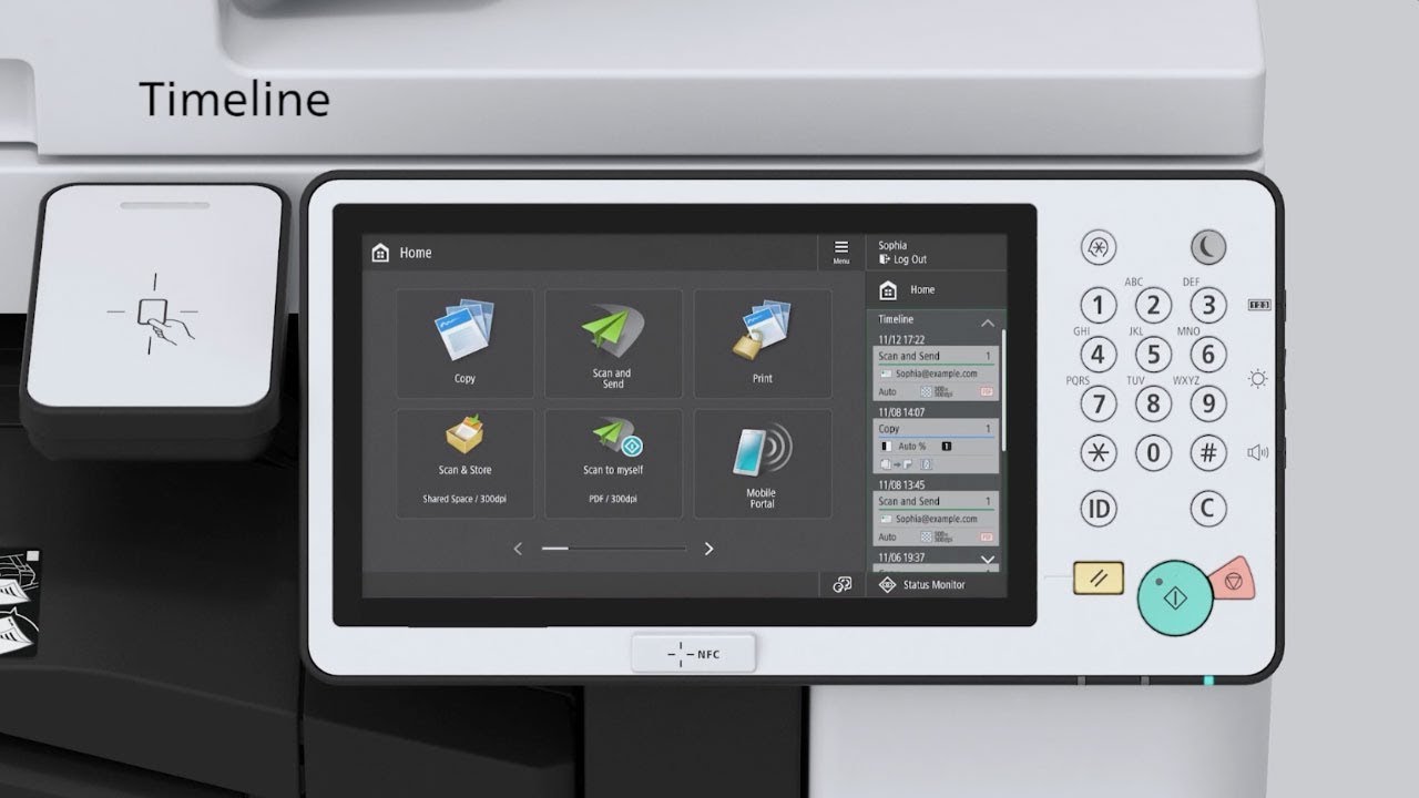 imageRUNNER ADVANCE Home UI