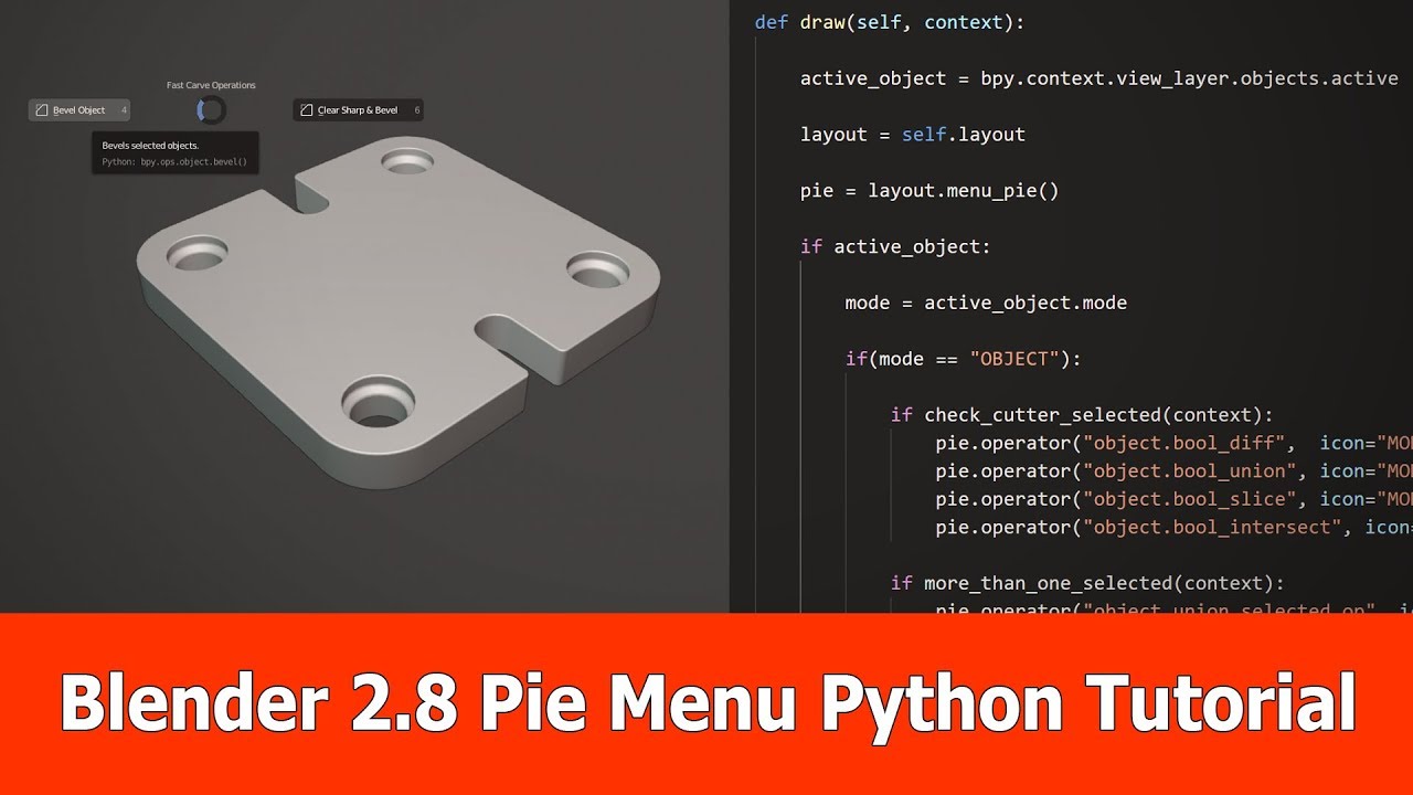 Blender 2.8 Pie Menu Python Tutorial