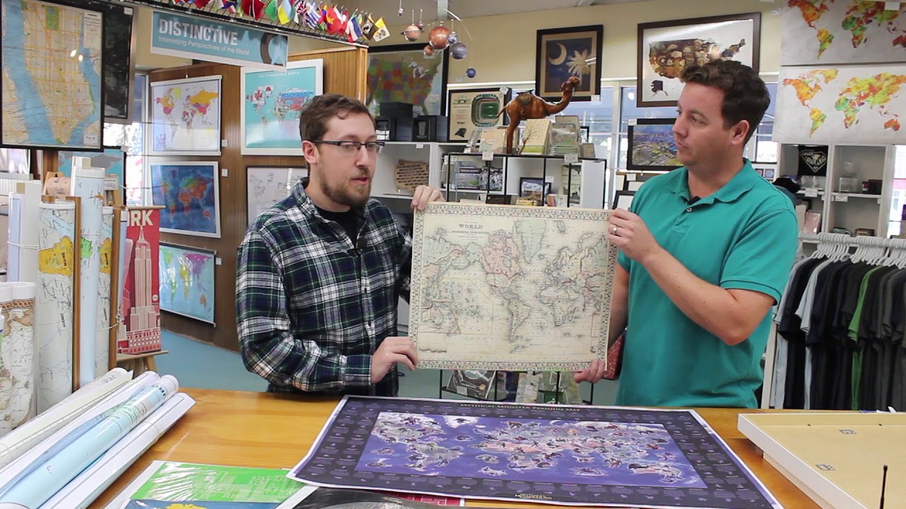 The Map Shop - 12 Days of Christmas - Day 11 Deal - Antique World 1867 Map Reproduction!