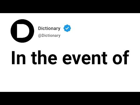 In the event of Meaning In English