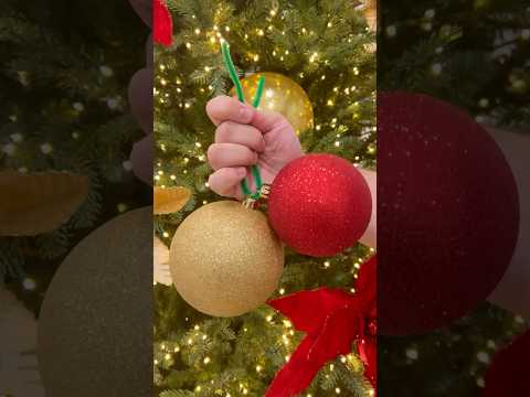 A simple way of adding ornaments to your Christmas tree! 🎄#diy #decor #christmas #ornaments #shorts