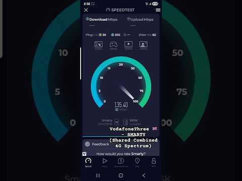 VodafoneThree - SMARTY (New Shared Combined Spectrum) Speed Test #uk #ookla #speedtest #vodafone