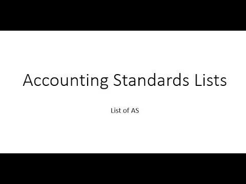 List of Accounting Standard