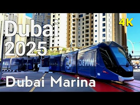 Dubai [4K] Amazing Dubai Marina Walking Tour 🛬