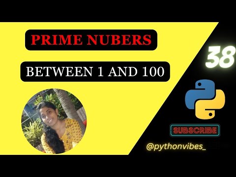 Prime numbers between 1 and 100 in python #python #interview #coding #programming @pythonvibes_