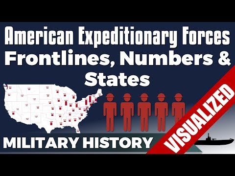 American Expeditionary Forces: Frontlines, States & Numbers - WW1