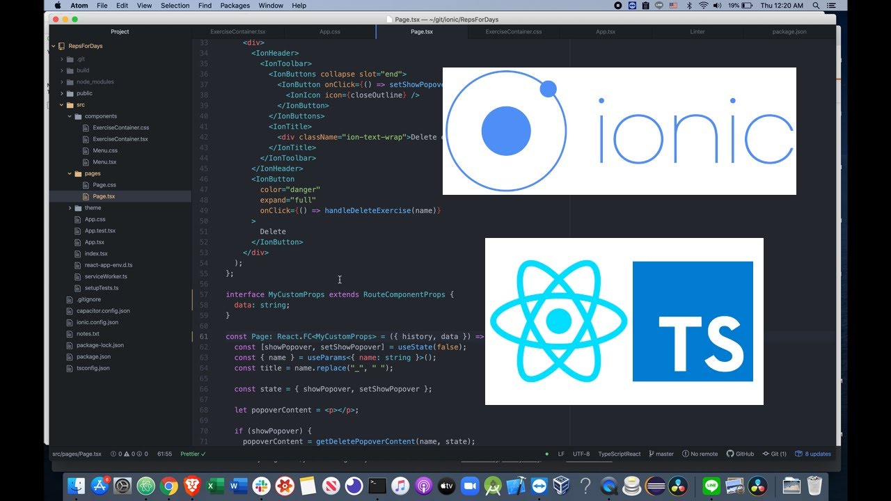 Ionic - Using IonReactRouter with Typescript and React