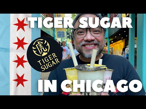 🇹🇼 First time trying TIGER SUGAR bubble teas — Now in Chicago 🐯🧋✨