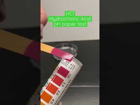 HCl pH Paper Test Hydrochloric Acid