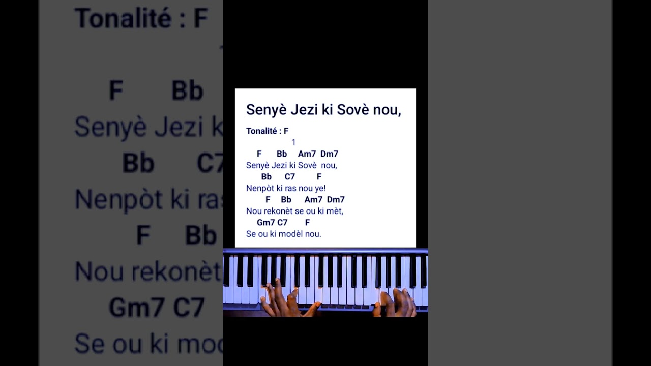 Senyè Jezi ki sovè nou - Accords en F Maj #music #gospelmusic #piano #cover #chantdesperance