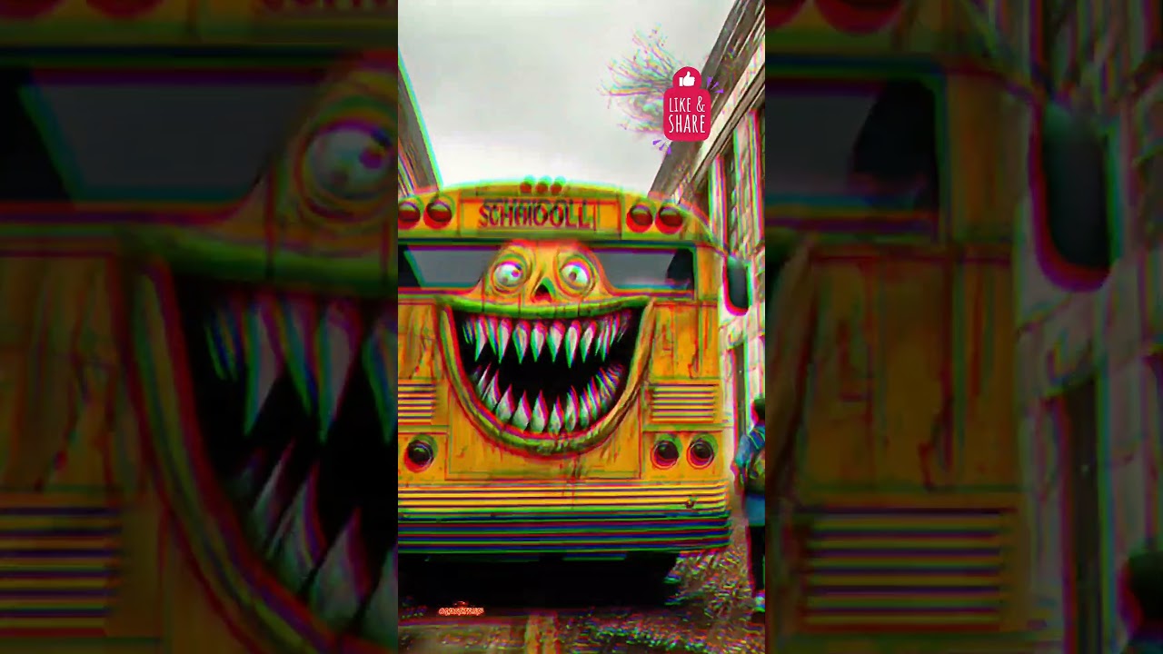 SCHOOL BUS EATER! #schoolbus #spooky #scary