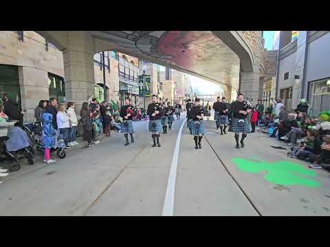 Thoms Cordner Memorial Pipe Band - Salt Lake City St Patrick's Day parade - 2024