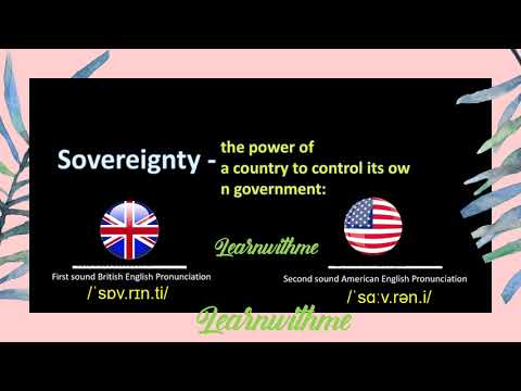 How to say sovereignty in American or British Pronunciation